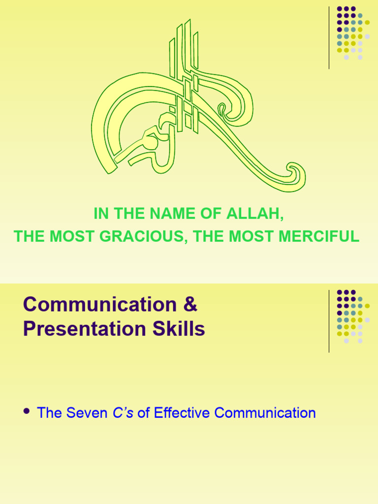 The Seven C's of Effective Communication | PDF | Communication ...