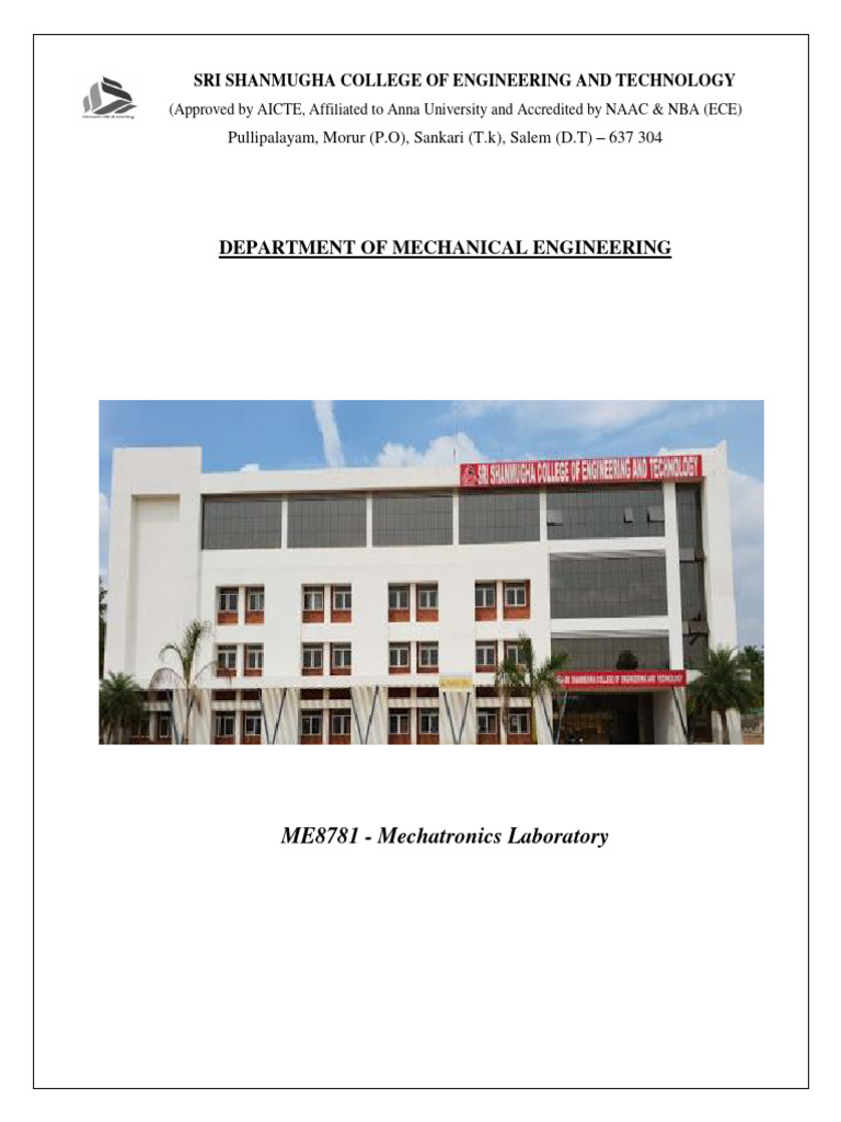 Mts Lab Manual | PDF | Mechatronics | Electric Motor