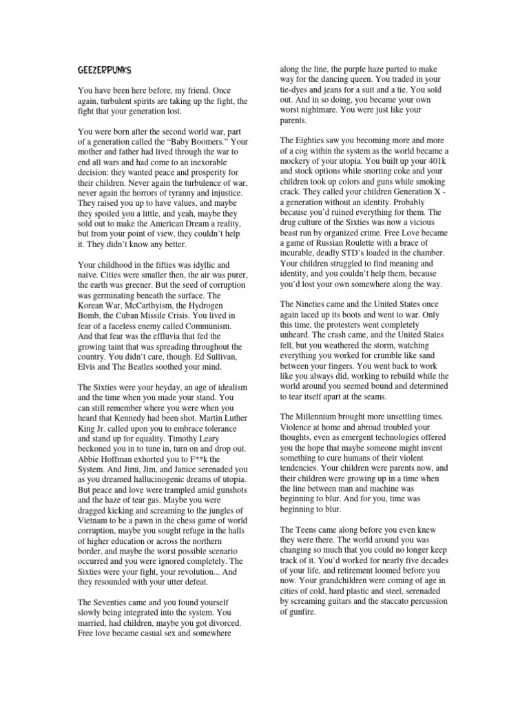 Cybergeneration - Geezerpunks | PDF | Engineering | Prosthesis