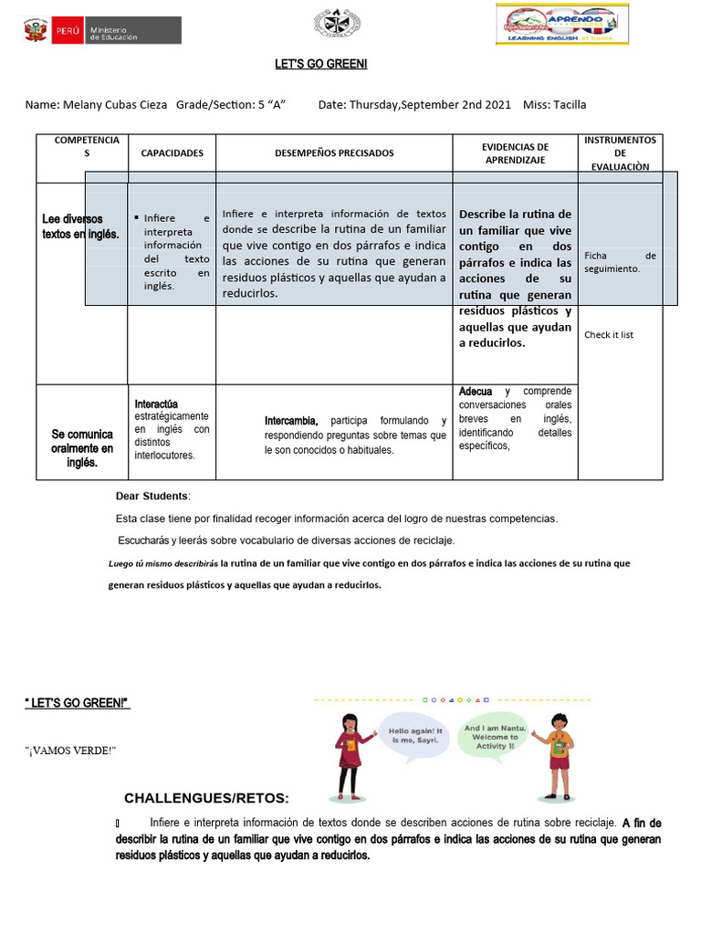 Let's Go Green! | PDF