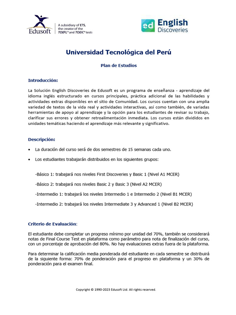 Información Estudiantes UTP | PDF
