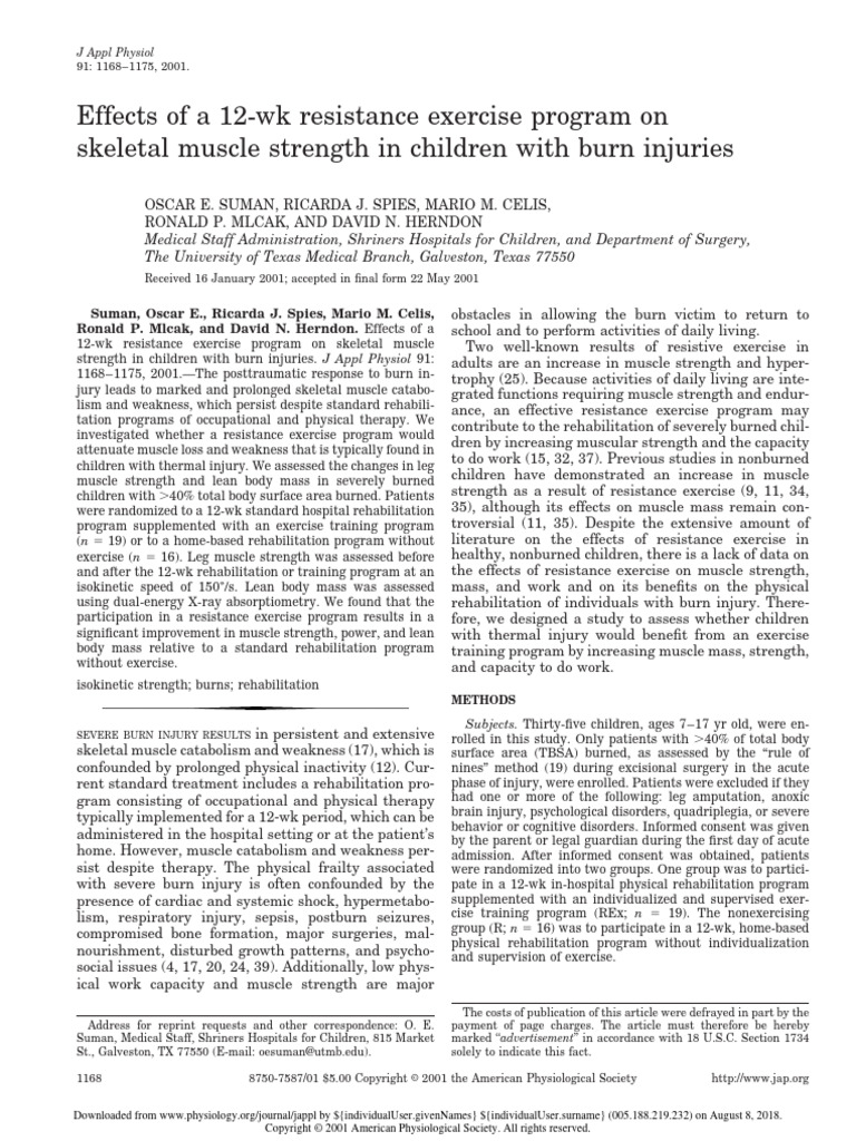 Effects of A 12-wk Resistance Exercise Program On Skeletal Muscle ...
