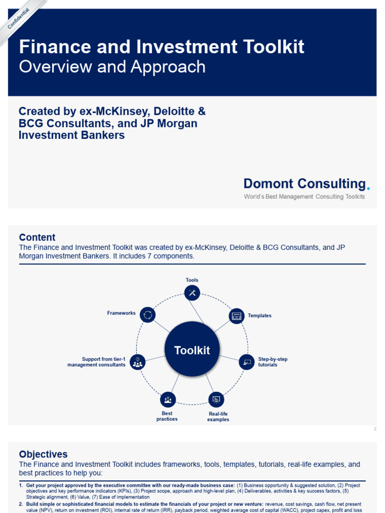 Finance and Investment Toolkit - Overview and Approach | PDF