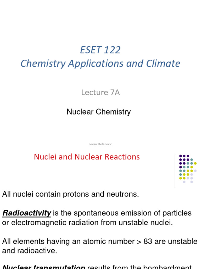 Eset - Lecture 7a - 2020m Nuc. | PDF