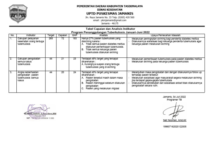 Analisis Capaian Program TB | PDF