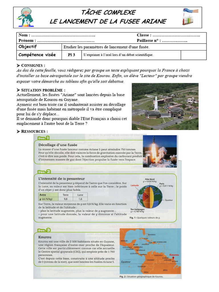 TC N°2 - Le Lancement D'ariane | PDF