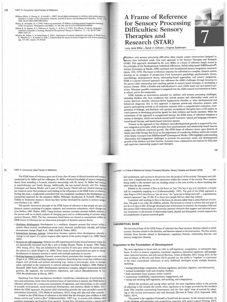 Chapter 7 - A Frame of Reference For Sensory Processing Difficulties | PDF