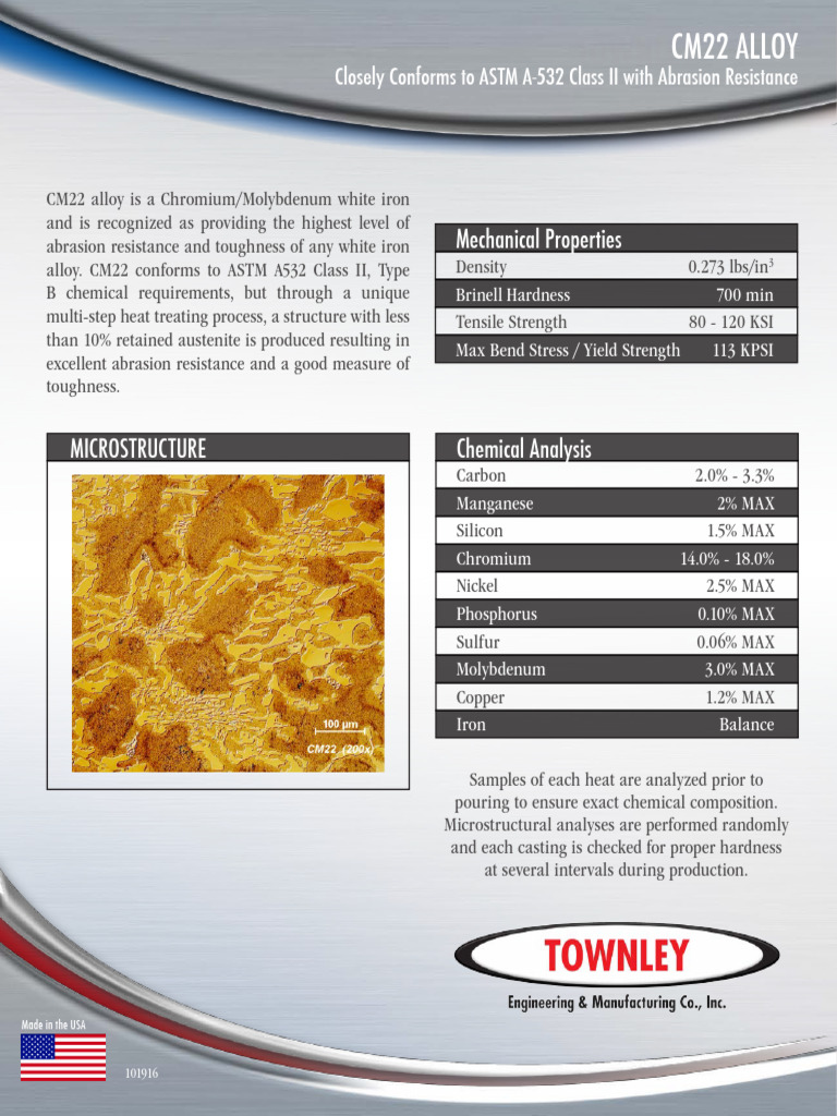 CM22 | PDF | Alloy | Metals