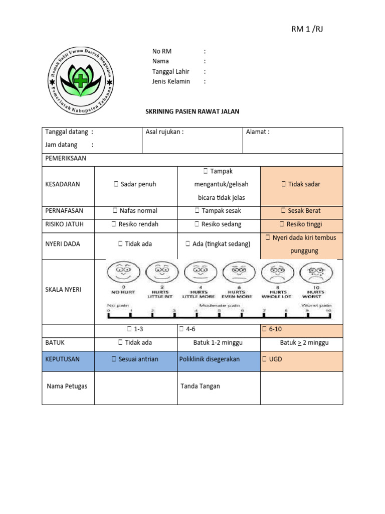 Form Skrining-1 | PDF