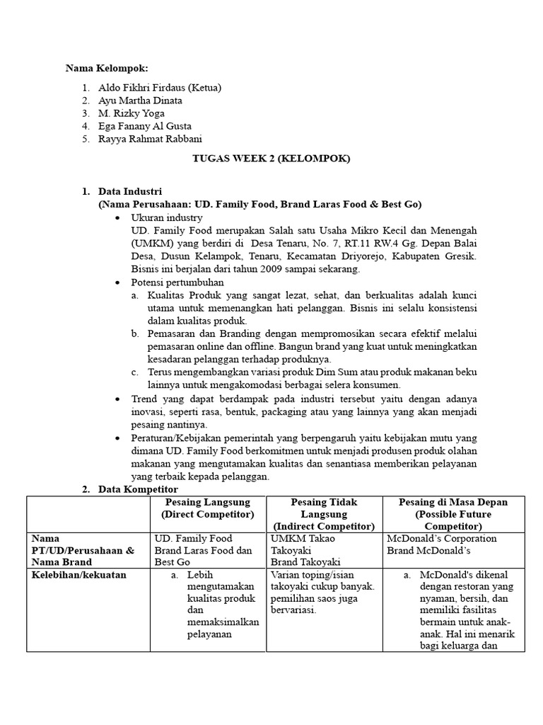 Tugas Week 2 (1) Kelompok | PDF