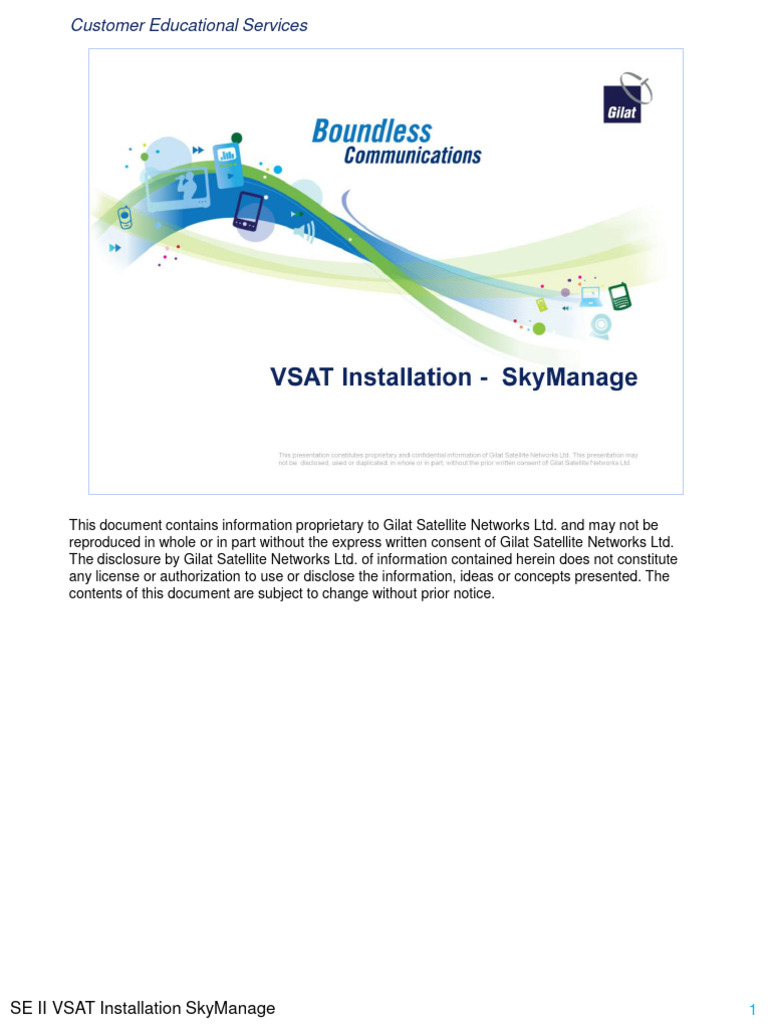 10 VSAT Installation SkyManage v6.5 T N | PDF | Very Small Aperture ...