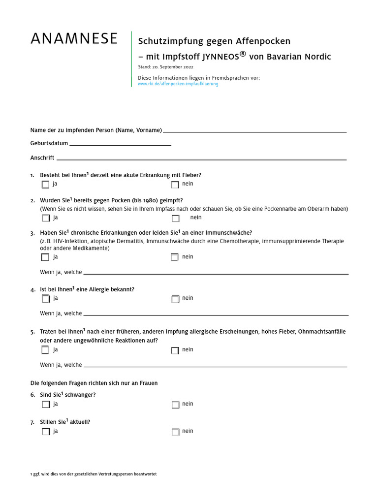 Anamnesebogen de | PDF