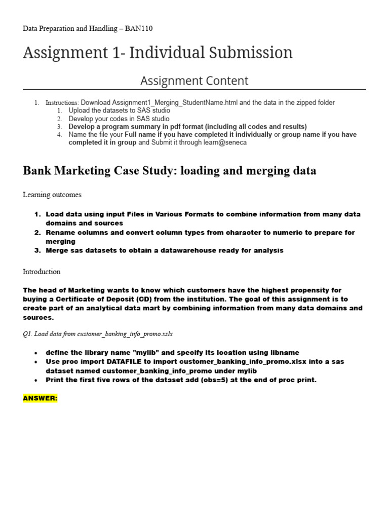 Assignment 1 - Individual Submission | PDF | Computers | Technology ...