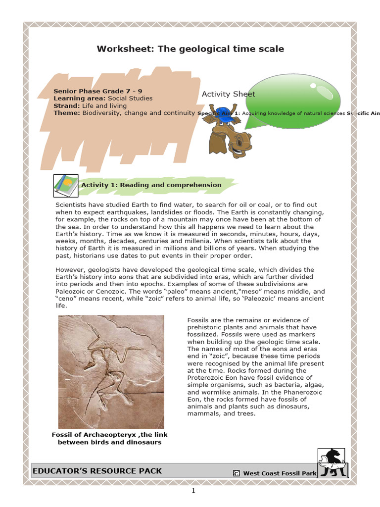 geological_time_scale-8081695143371 | PDF | Fossil | Sedimentary Rock