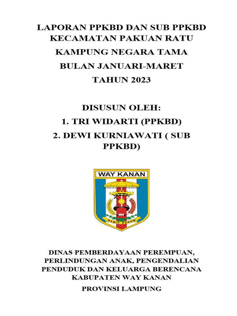 Format Laporan PPKBD Dan Sub PPKBD Kecamatan Pakuan Ratu Tahun 2023 | PDF