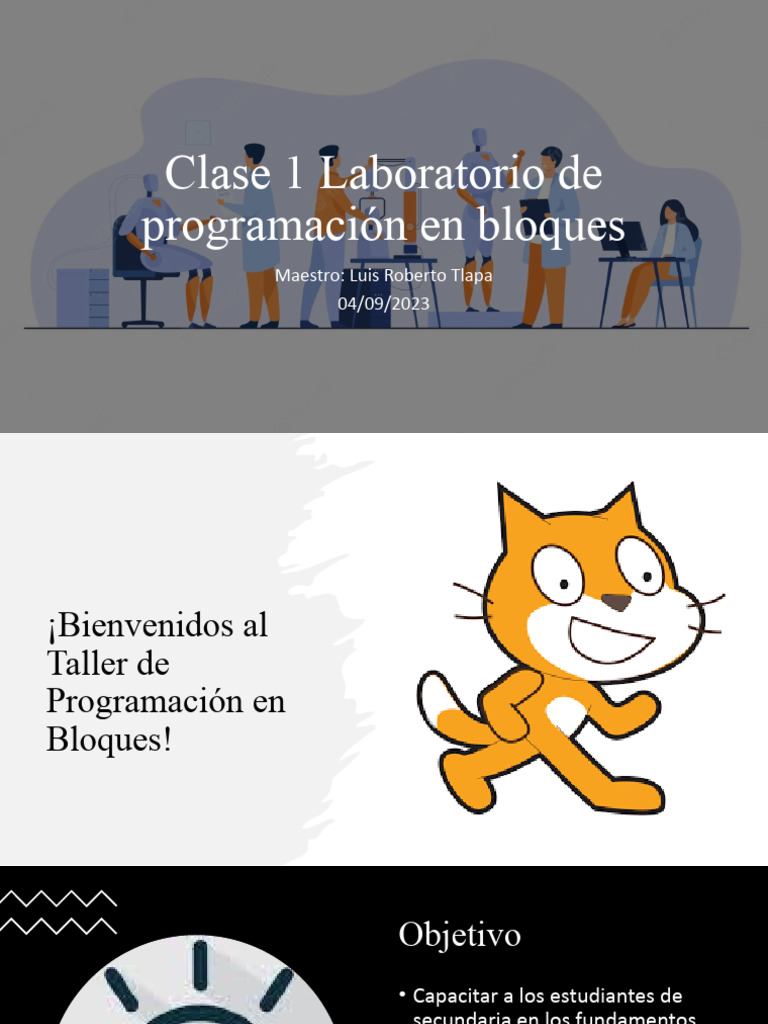 Clase 1 Laboratorio de Programación en Bloques | PDF | Programación de computadoras | Algoritmos