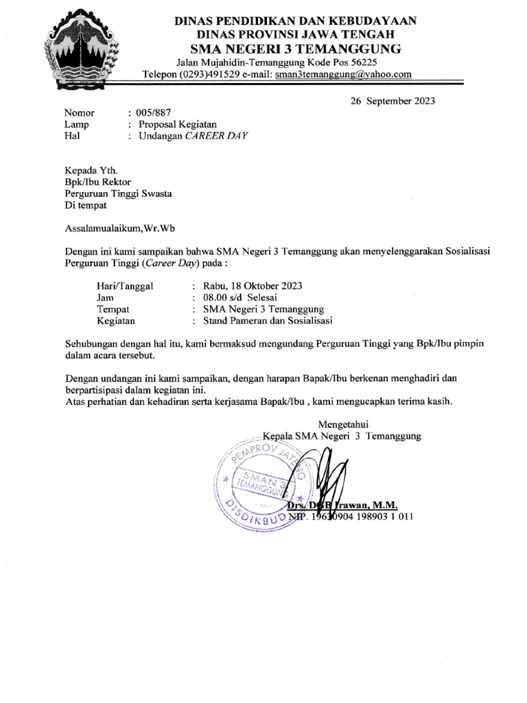 Undangan Carier Day | PDF