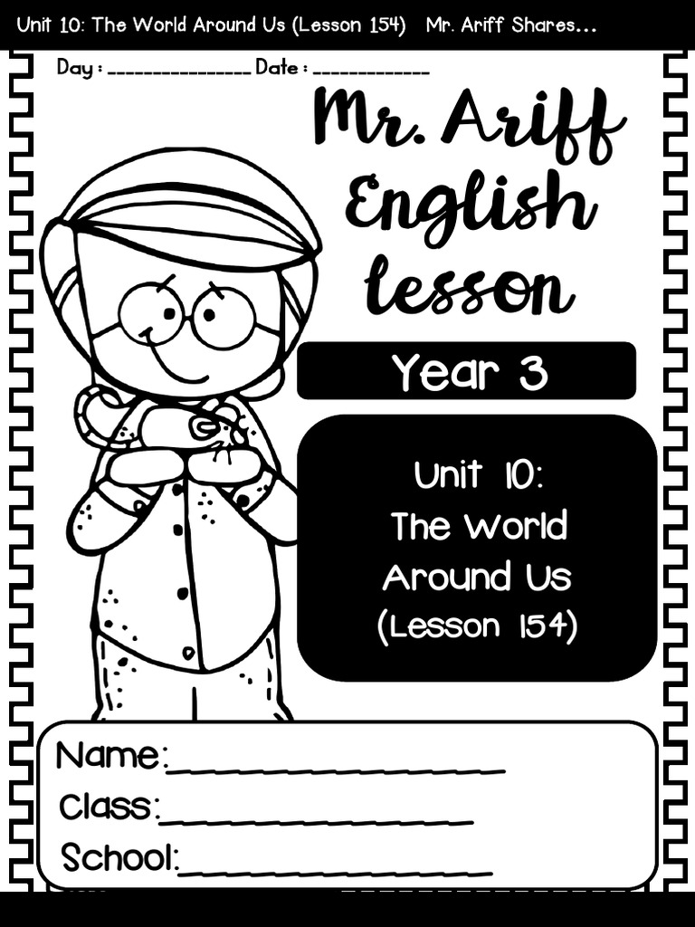 Year 3 Unit 10 Lesson 154 Worksheet (Adjective) | PDF