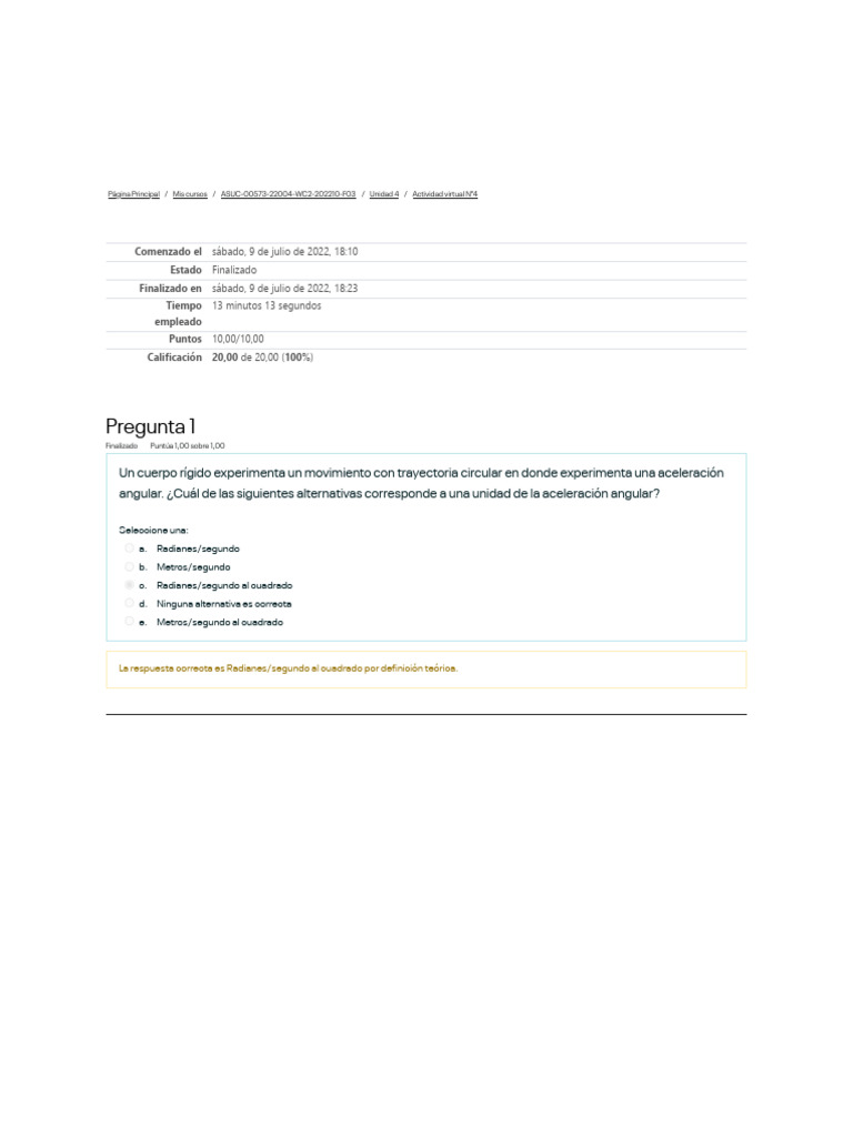 Actividad Virtual N°4 - Dinamica | PDF