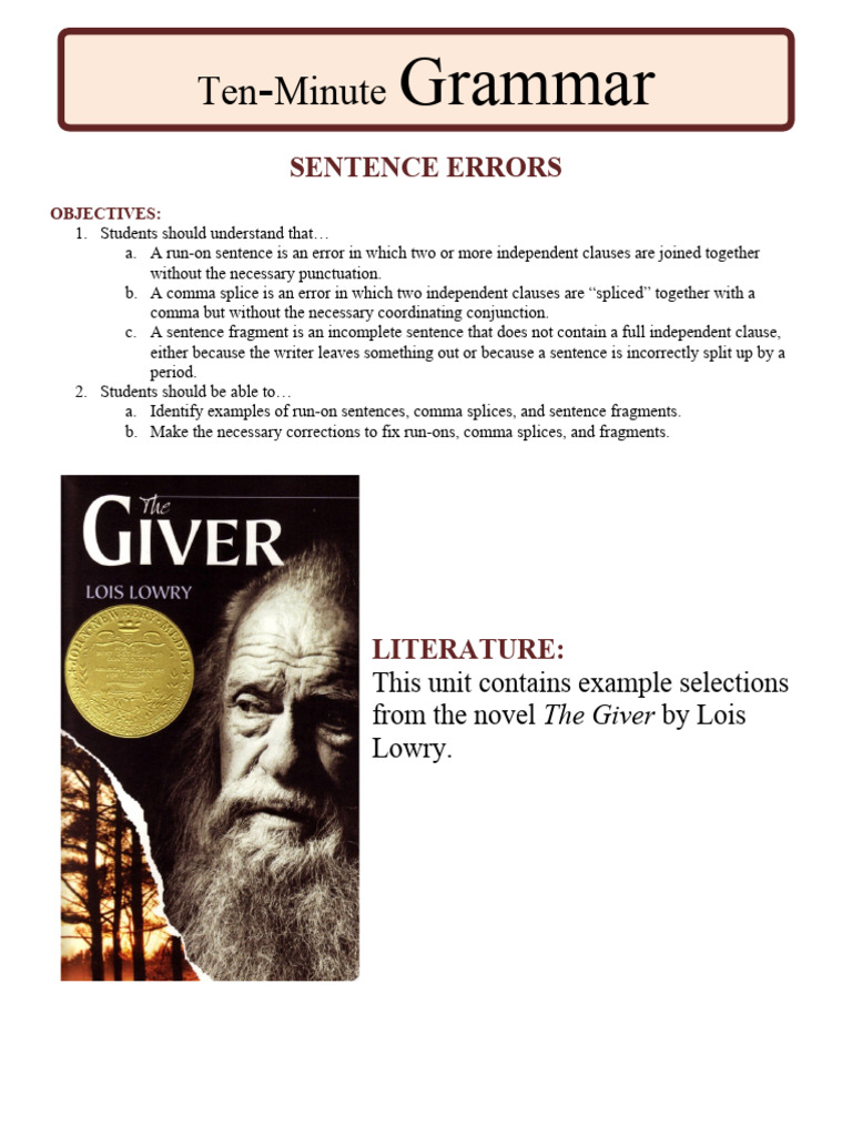 Sentence Errors | PDF