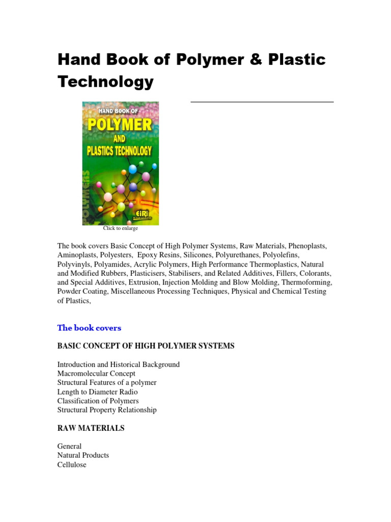 Polymer Science and Technology Book | PDF