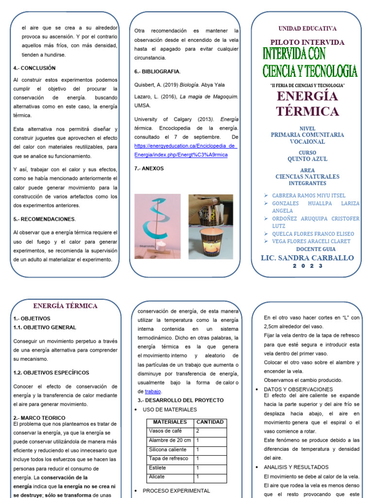 Triptico Feria 2023 | PDF | Temperatura | Calor