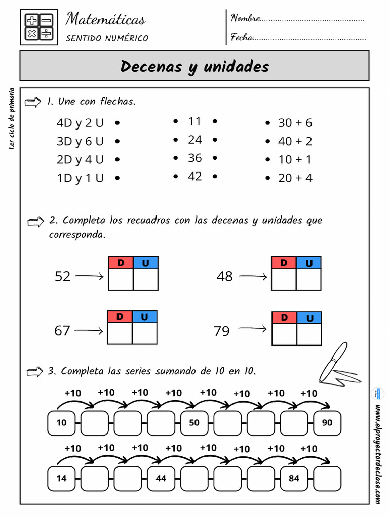 Decenas y Unidades 2 | PDF