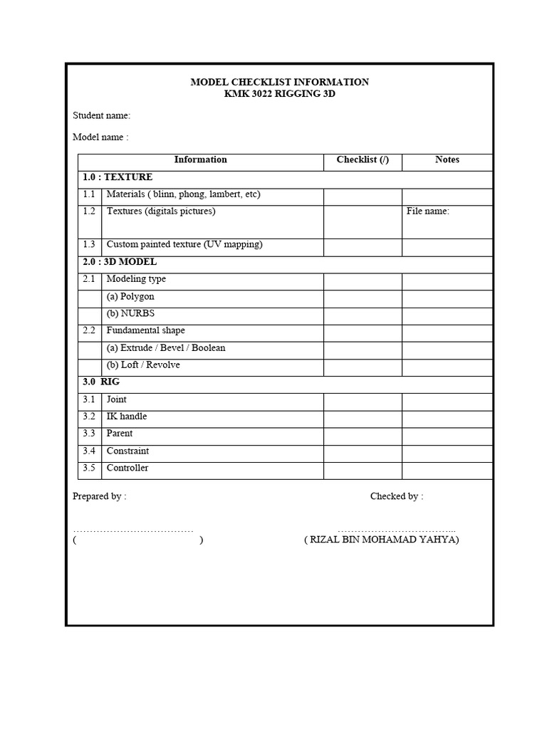 Cek List - Kosong | PDF