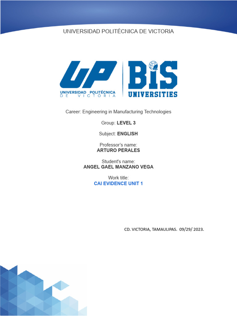 Cai Evidence Unit 1 | PDF