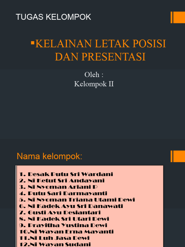 Kelainan Letak dan Posisi Janin | PDF