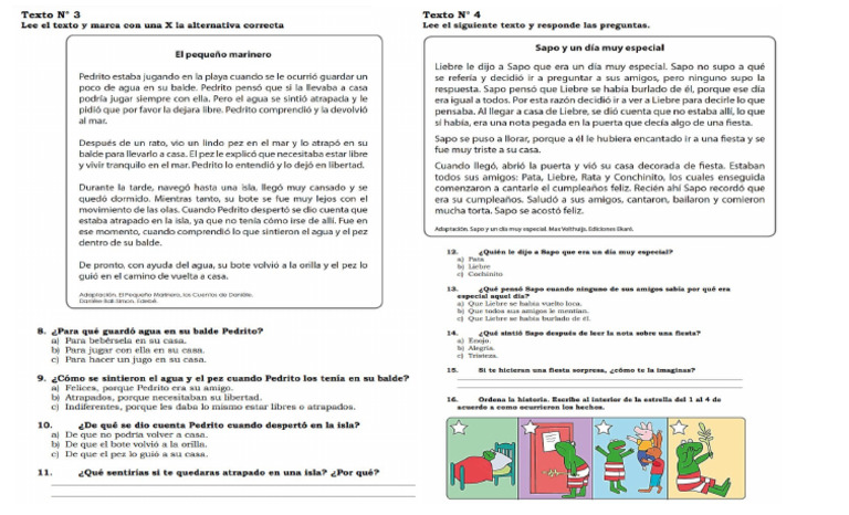 GUIA COMPRENSIÓN LECTORA 6 BÁSICO 2 | PDF