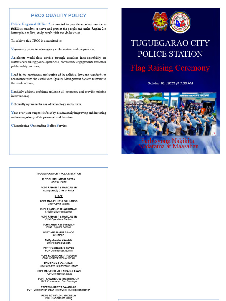 Program Flag Raising 2023 | PDF