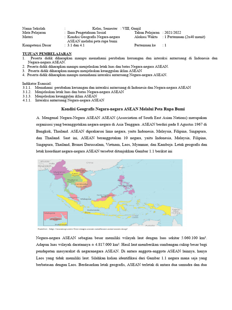 Geografi Negara-Negara ASEAN | PDF