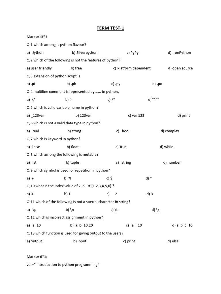 Fycs 1 | PDF | Python (Programming Language) | Computer Programming