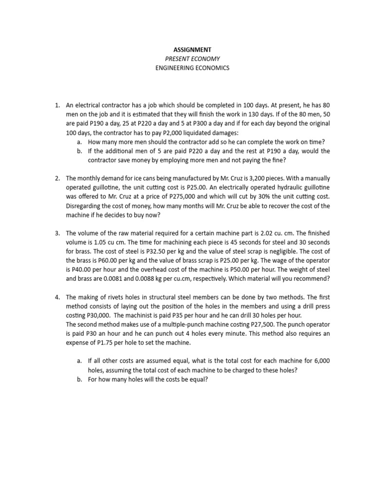 Assignment Present-Economy | PDF