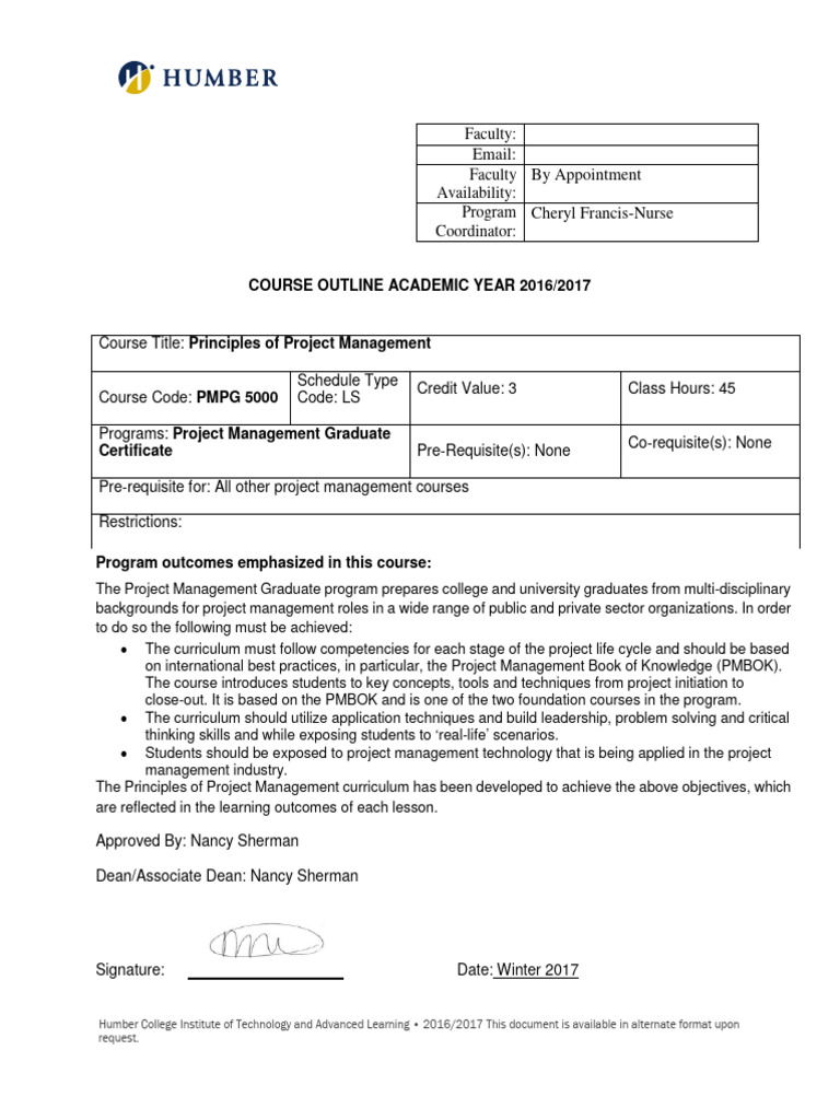 PMPG 5000 W17 Principles Proj MGMT | PDF | Project Management | Academic Integrity
