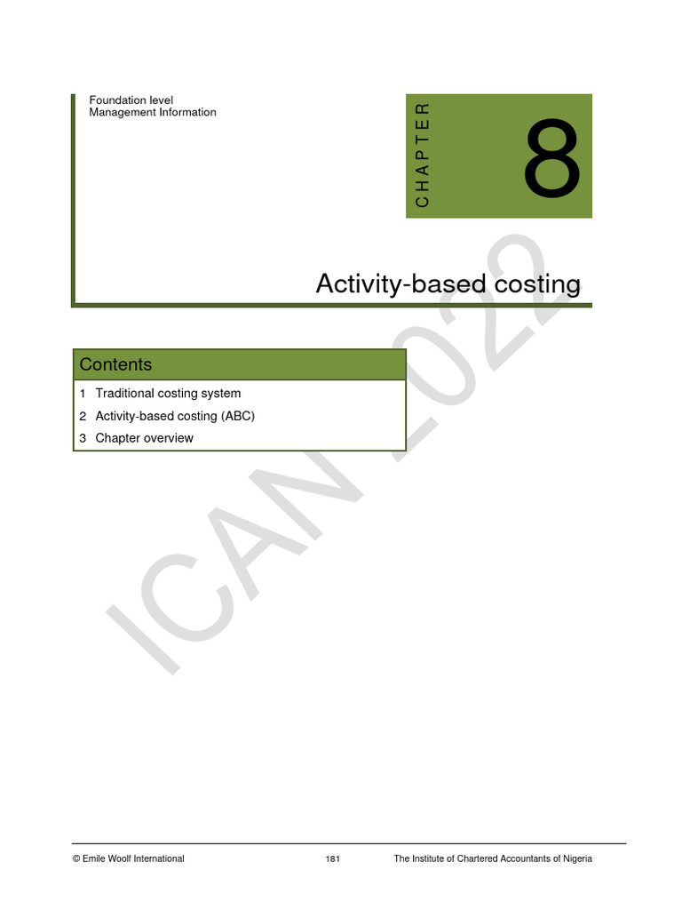 Activity Based Costing Pdf