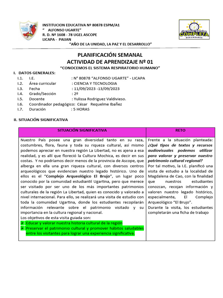 1ACTIVIDAD 01 EXP 06 CYT.2do | PDF | Respiración | Branquia