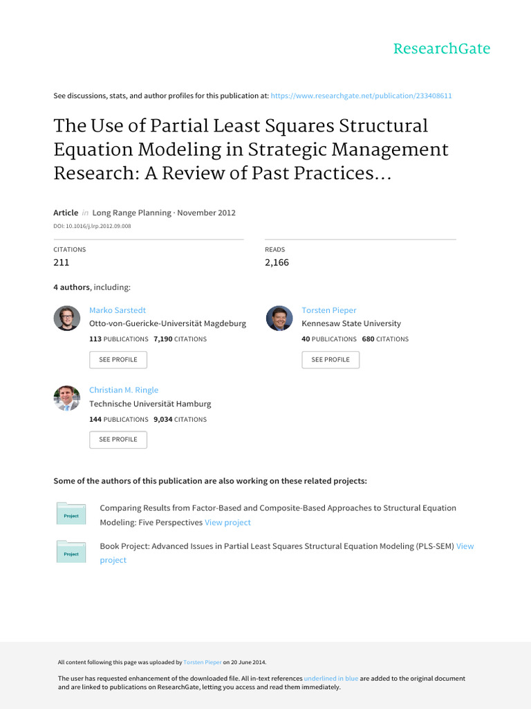 Hair et al._The use of PLS-SEM in strategic management research | PDF ...
