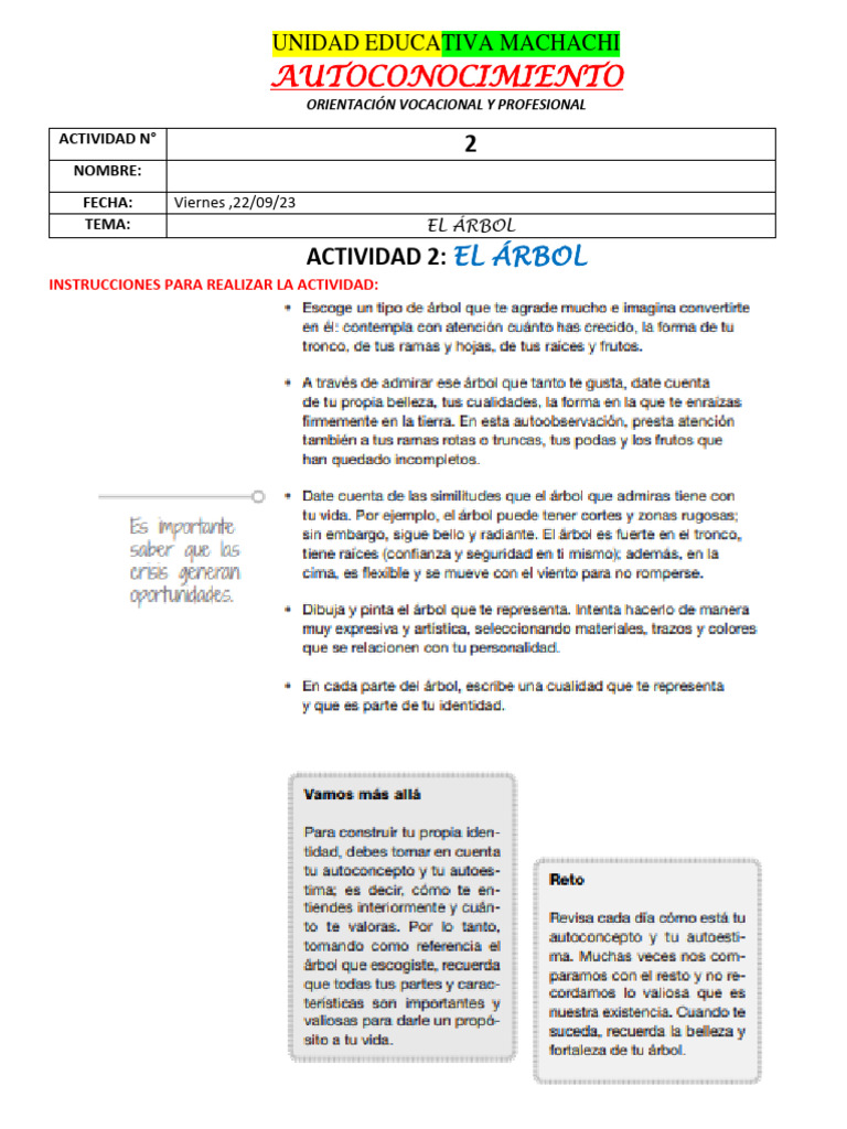Actividad #2 El Arbol | PDF