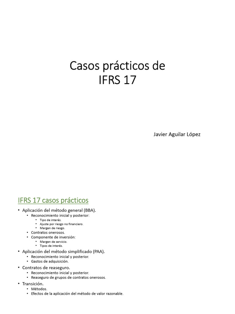 Casos Practicos IFRS 17 | PDF