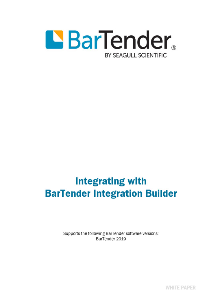 Bartender Integration Builder | PDF