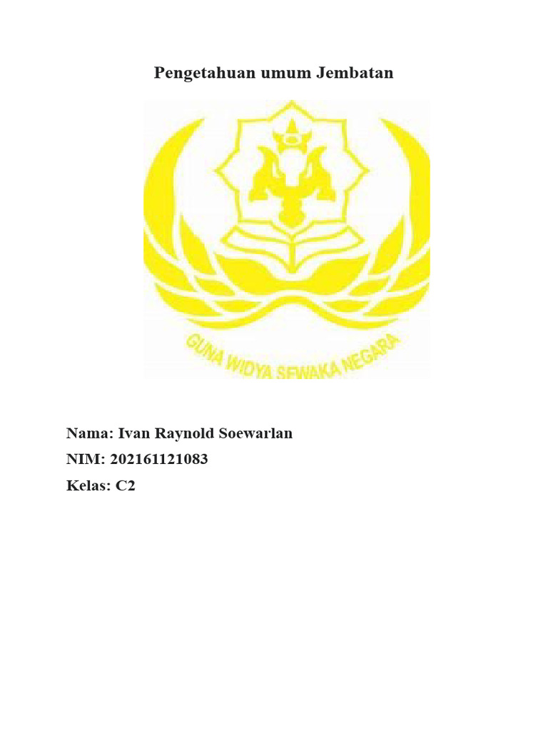 C2 - 202161121083 - Ivan Raynold Soewarlan - Paper Jembatan | PDF