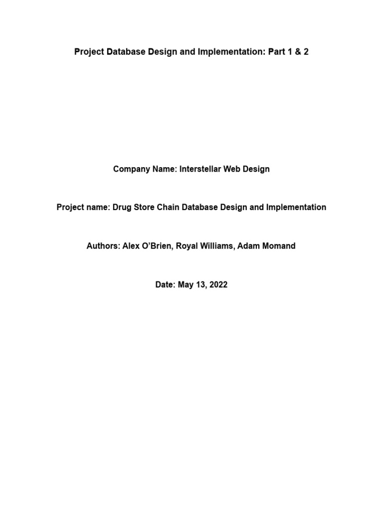 CST 363 Major Project | PDF