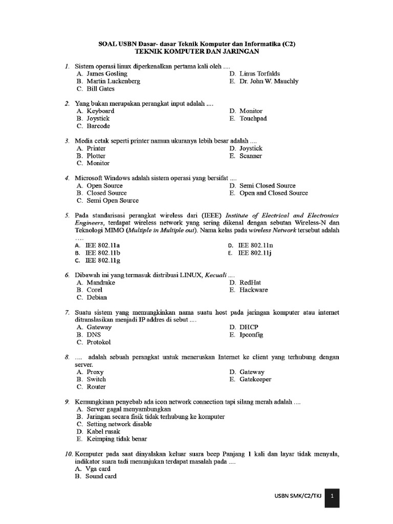 Soal 1 | PDF