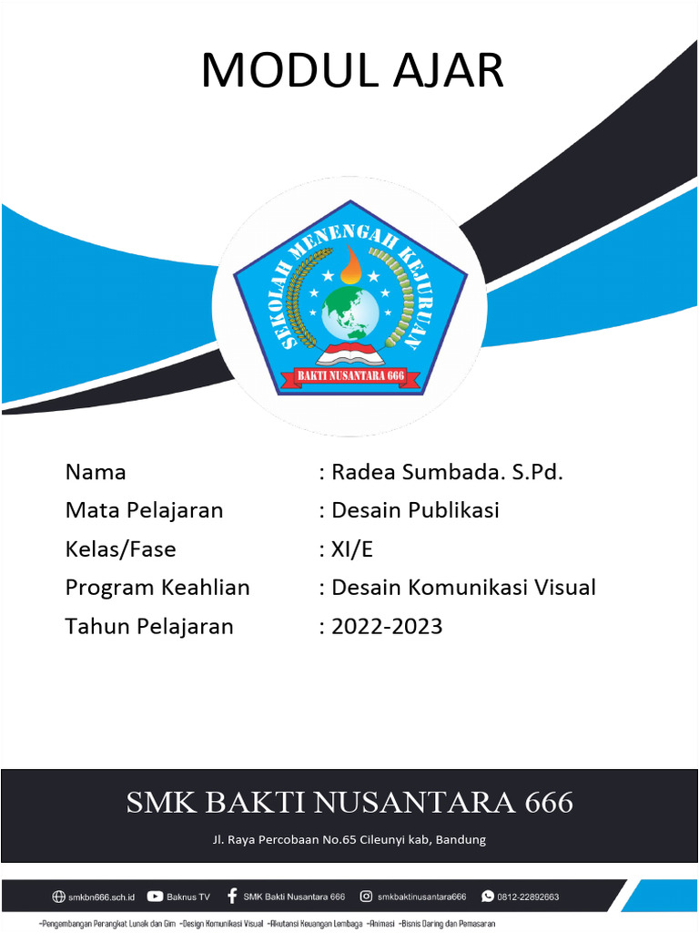 Modul Ajar - (1-4) - Konsentrasi - Design - Publikasi - DKV - Radea | PDF