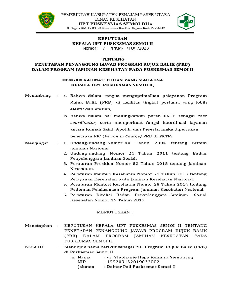 SK Tentang Rujuk Balik | PDF