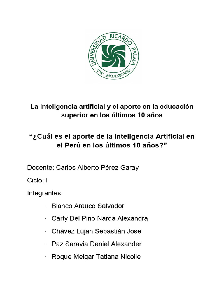 Inteligencia Artificial Monografía Edit | PDF