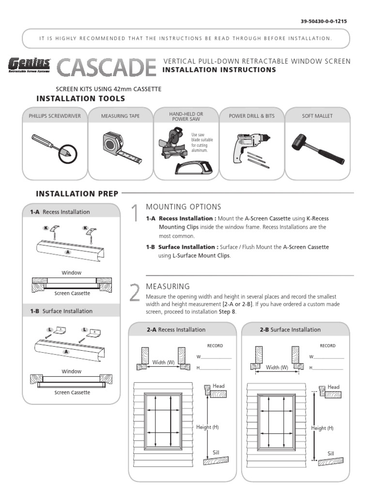 Cascade Installation Instructions 42mm Cassette | PDF
