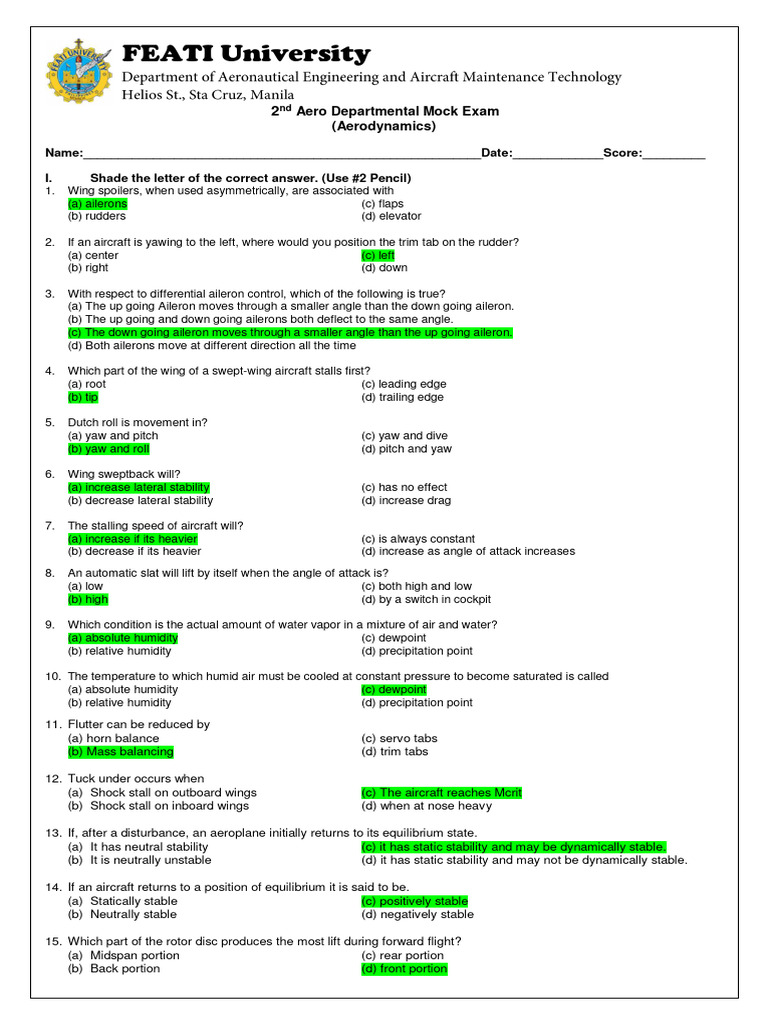 1000 Questions Marathon (Aerodynamics) | PDF | Mach Number | Flight